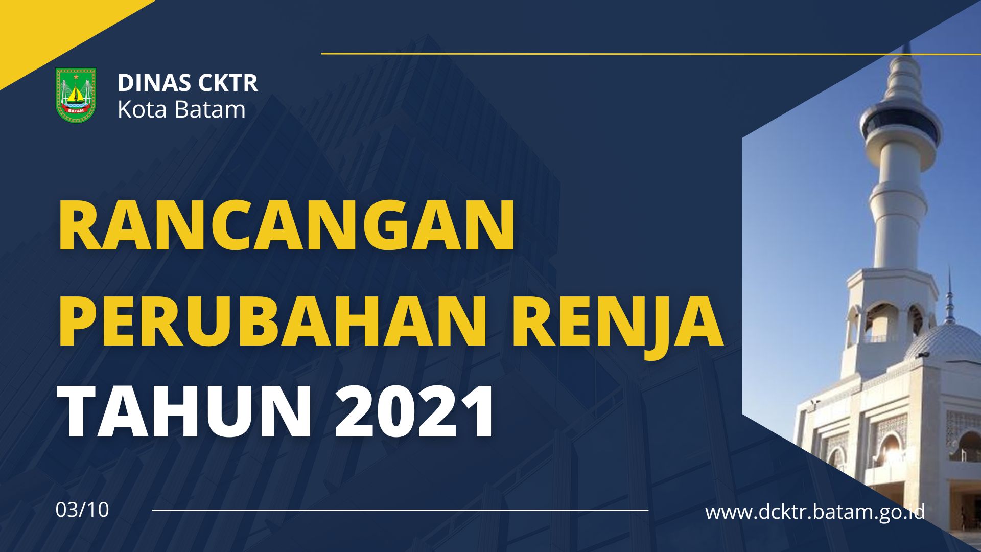 PERANCANGAN PERUBAHAN RENJA TAHUN 2021 – Dinas Cipta Karya dan Tata Ruang