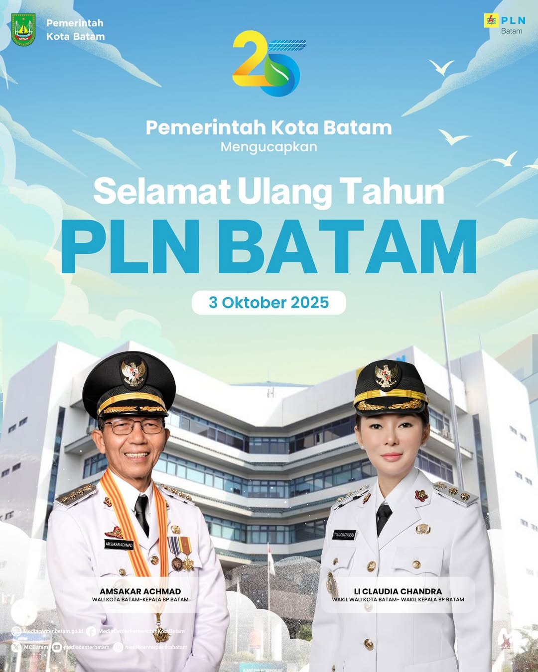 Selamat Ulang Tahun Ke 25 Pln Batam Dinas Cipta Karya Dan Tata Ruang