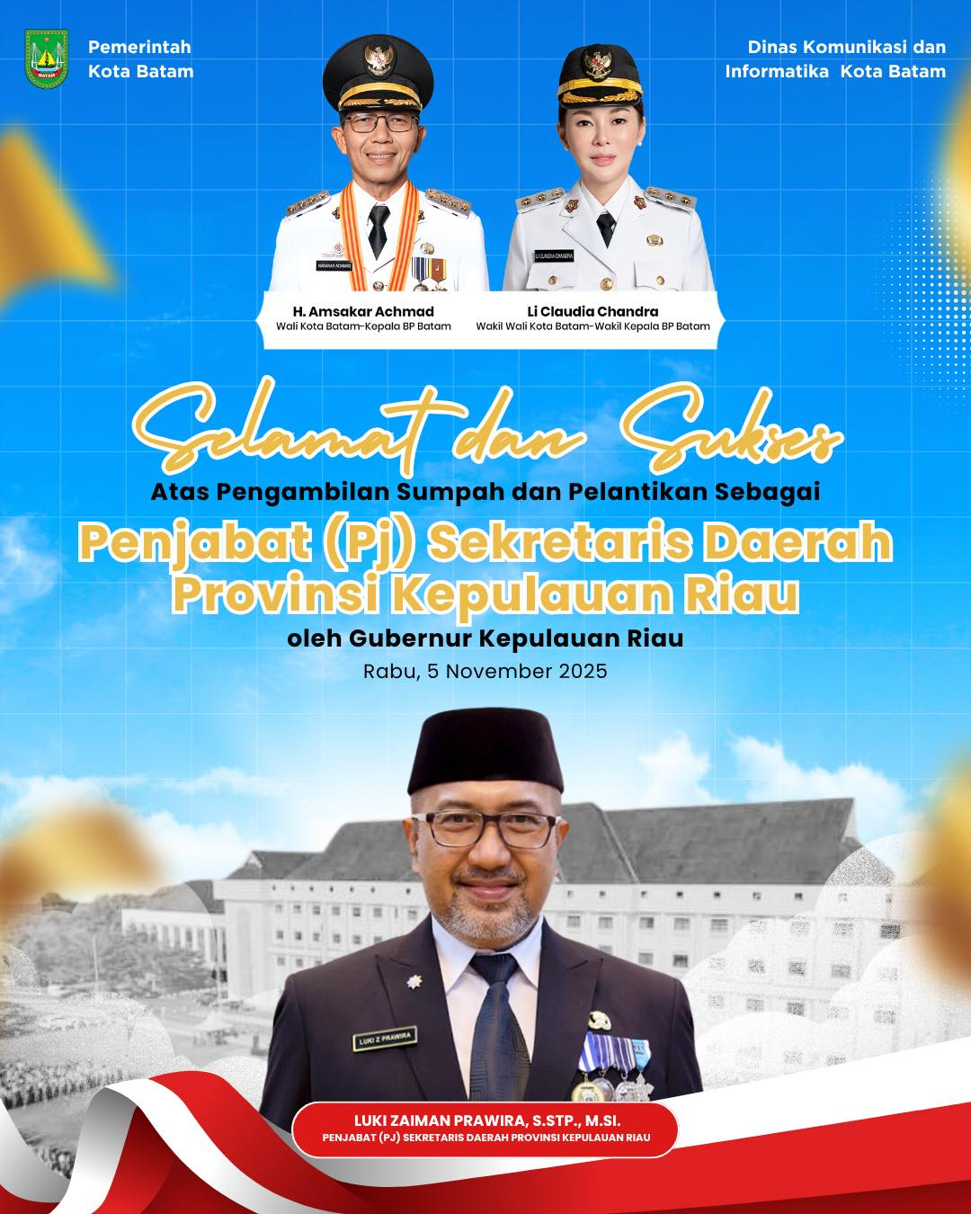 Selamat dan sukses atas pelantikan – Dinas Cipta Karya dan Tata Ruang